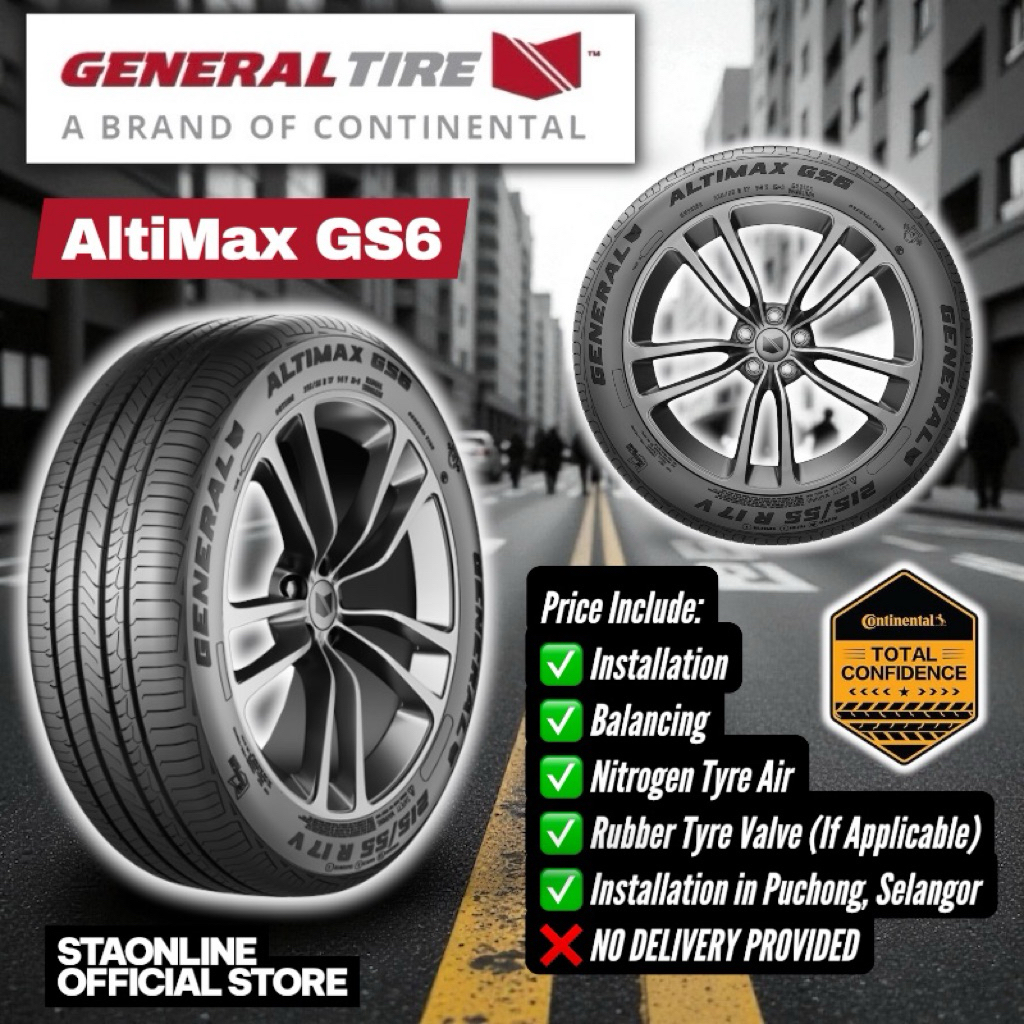 General Tire GS6 by Continental 185/60R15 195/65R15 215/60R16 205/55R16 ...