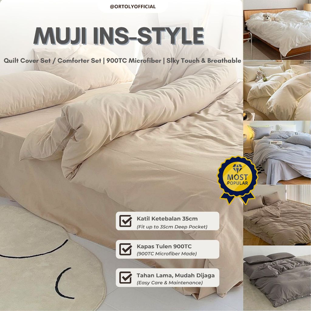 🇲🇾 𝗥𝗘𝗔𝗗𝗬 𝗦𝗧𝗢𝗖𝗞 𝟮𝟰𝗵𝗼𝘂𝗿𝘀 🚚【Ortoly Muji Style Minimalist Microfiber ...