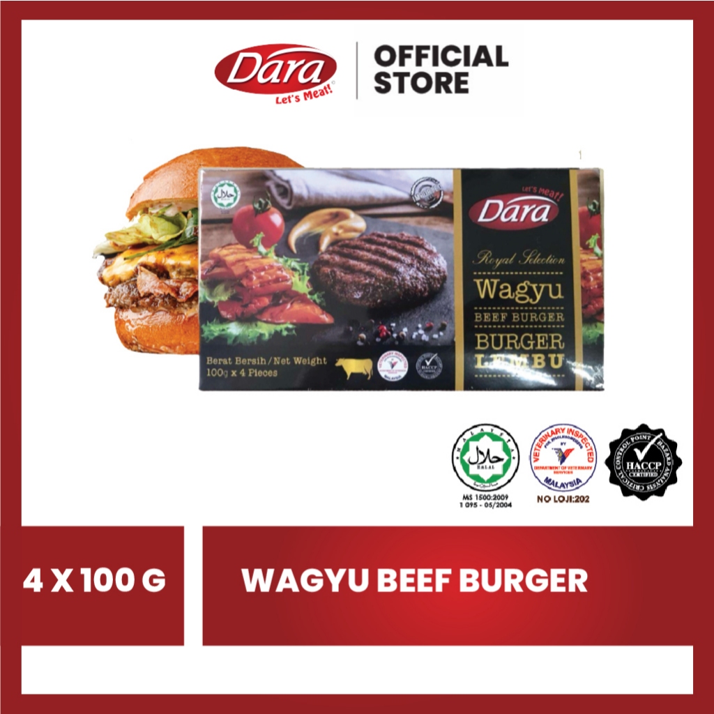 Wagyu Beef Burger | Burger Daging Lembu Wagyu 400g (4 x 100g) Halal ...