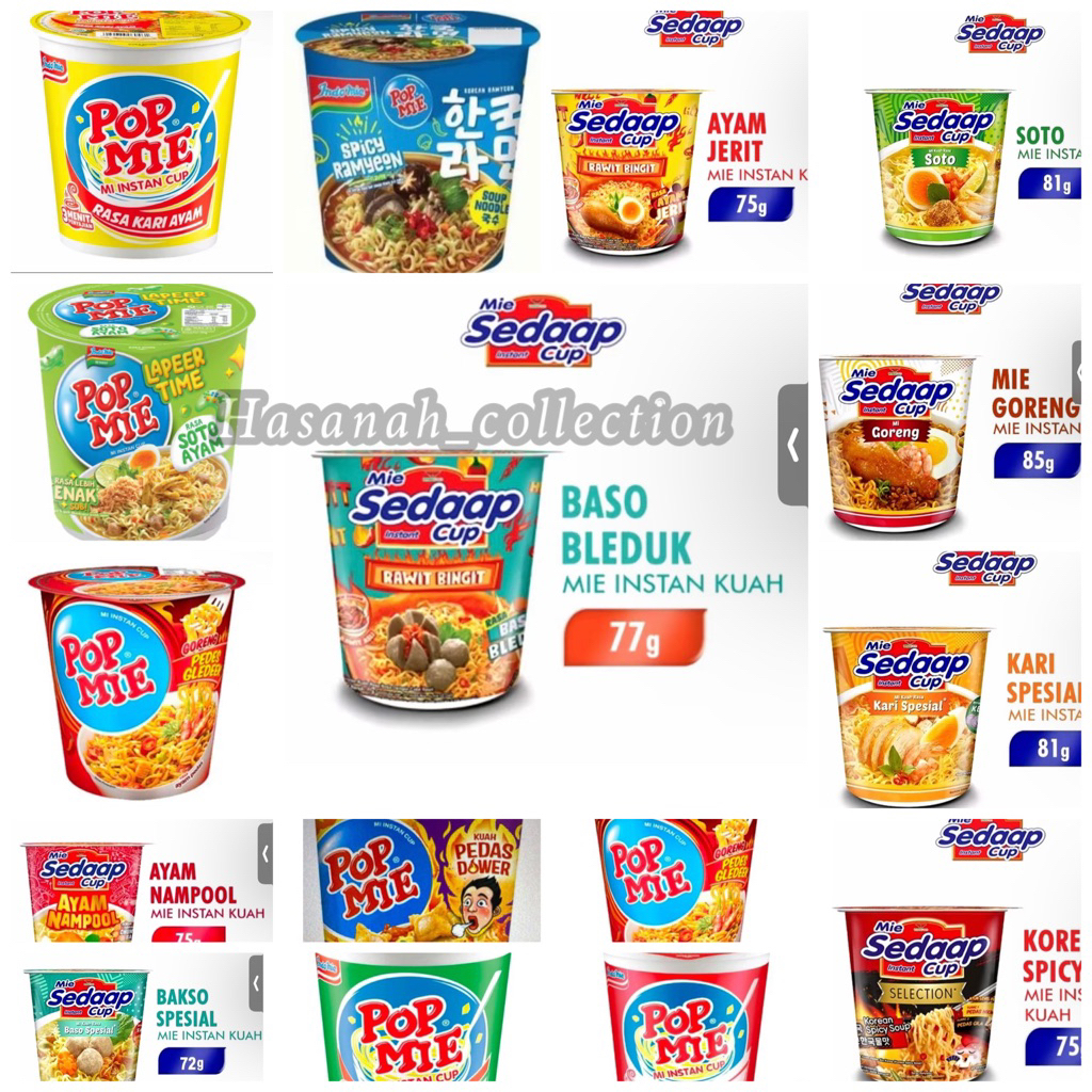 POP MIE & MIE SEDAP INSTANT CUP INDONESIA | Shopee Malaysia