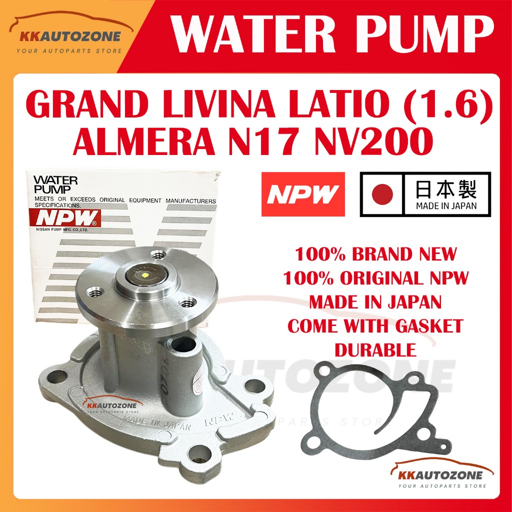 100% Original Made in Japan NPW Water Pump Nissan Grand Livina Latio 1. ...