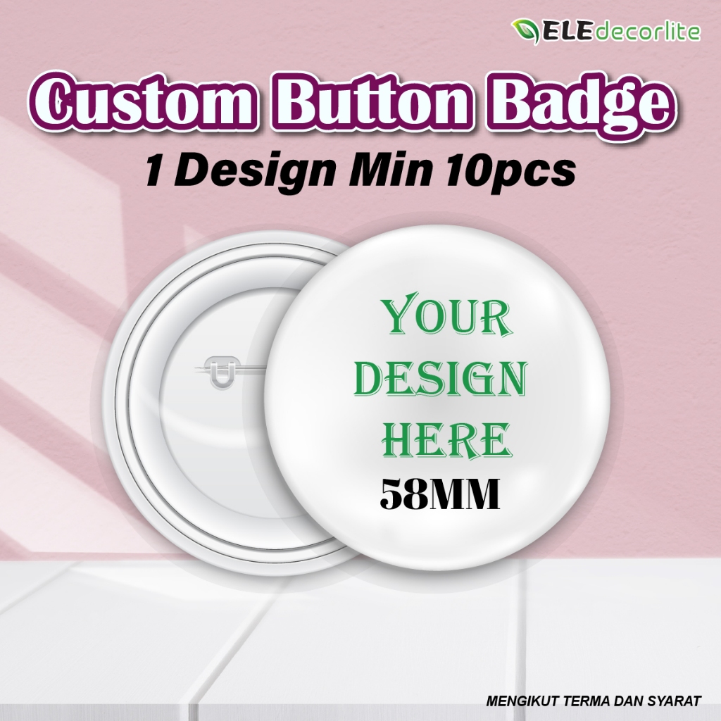 min 10pcs/58mm/Custom Print Button Badge Pin 58mm/Button Badges ...