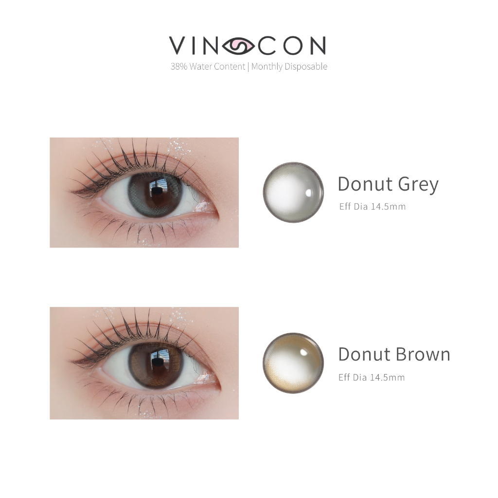 Vinscon Donut 14.5mm (Classic Series) Monthly Contact Lens | Shopee ...