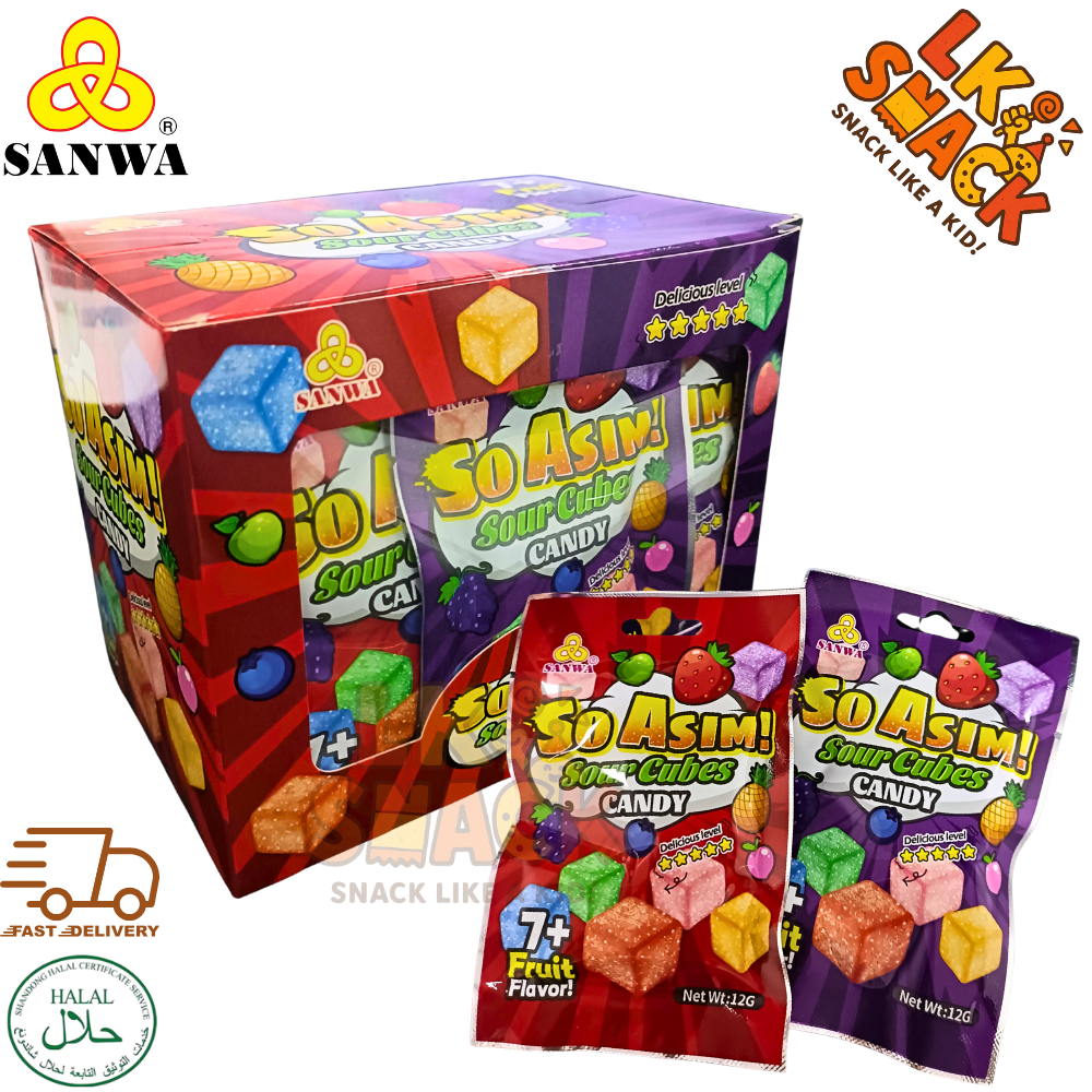 SANWA So Asim Sour Cubes Candy (12g x 30) Gula-Gula Masam Berbentuk ...