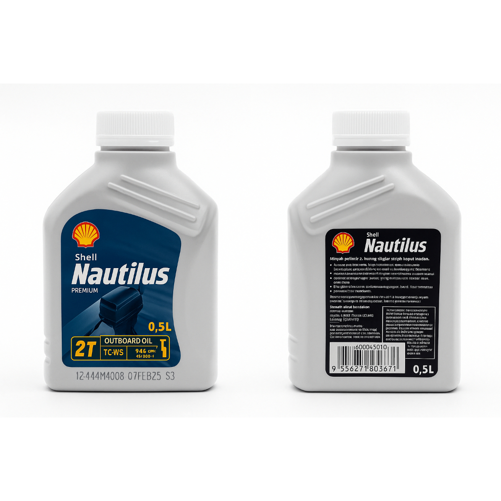 Shell Nautilus 2T Premium Outboard Oil 0.5L (Minyak 2T Enjin Bot ...
