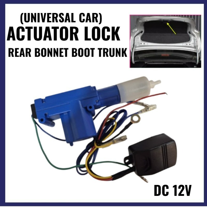 Universal Car Boot Bonet Release Actuator 12V Central Lock Locking Gun ...