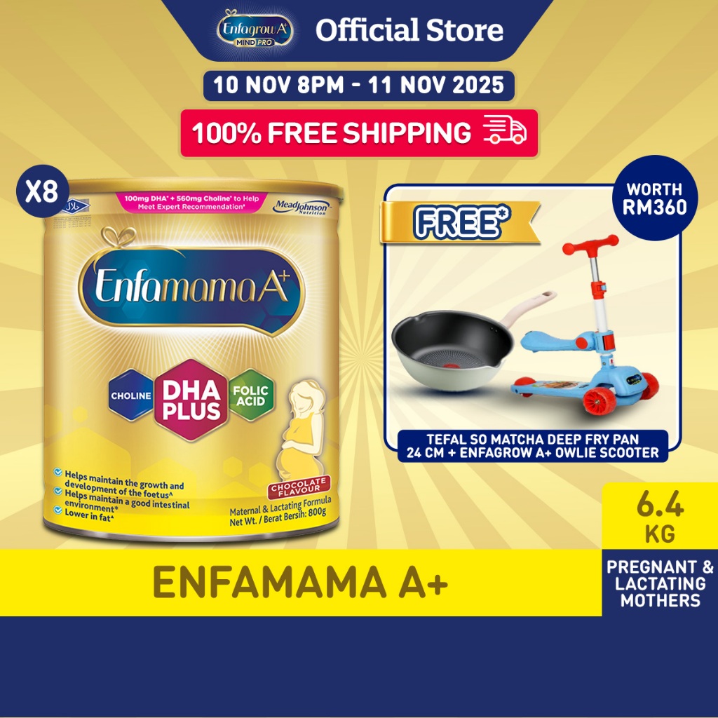[Bundle of 8] Enfamama A+ - Chocolate Maternal & Lactating Susu Milk ...