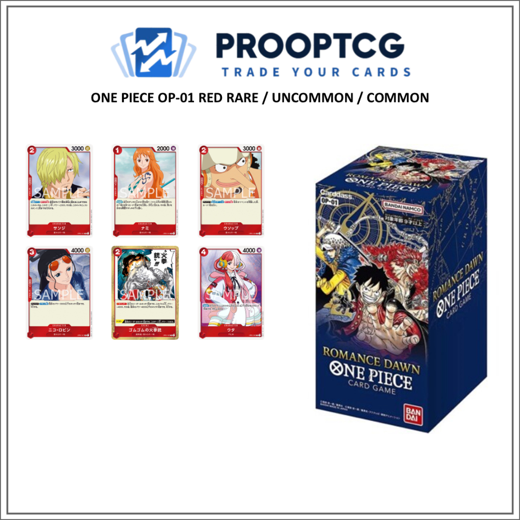 One Piece Card TCG Card Game OPTCG OP01 RED Rare Card | Shopee Malaysia