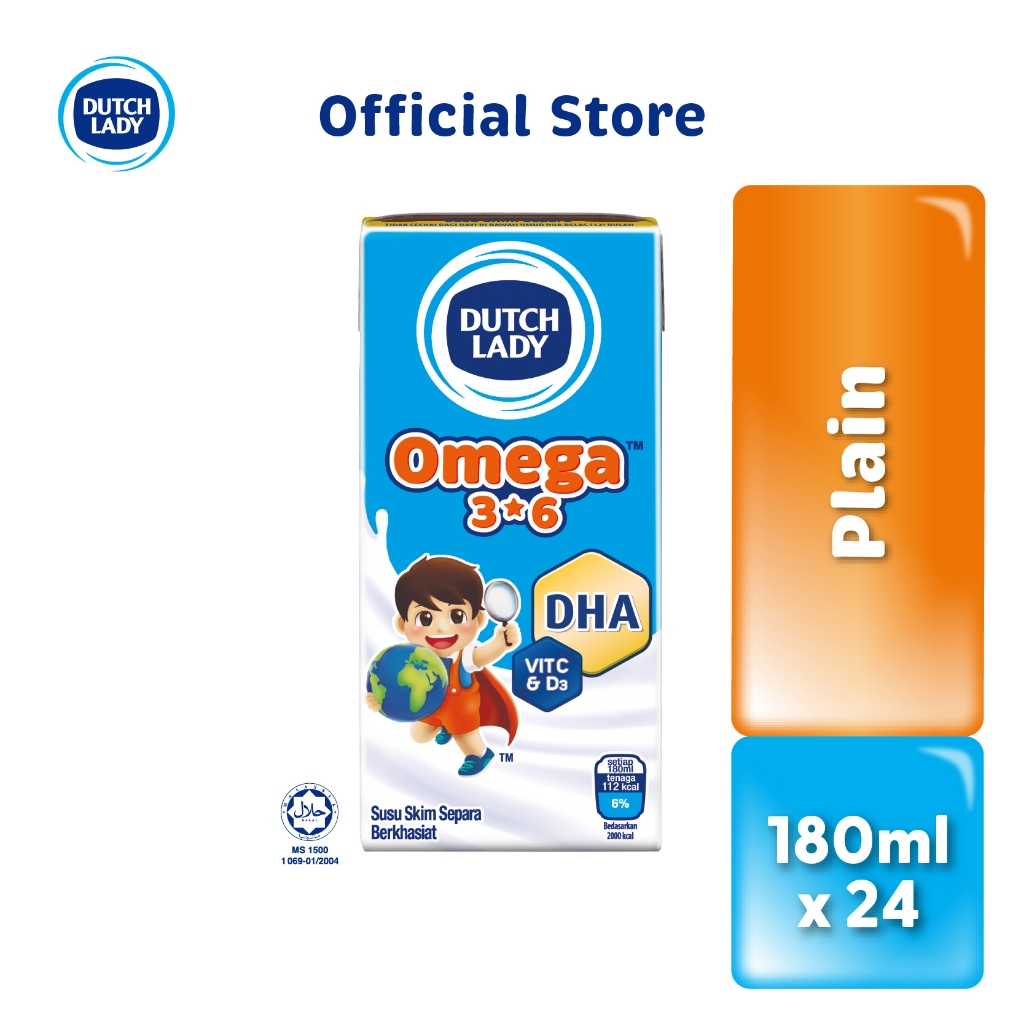 Dutch Lady Omega 3*6 Plain 180ml x 24s | Shopee Malaysia