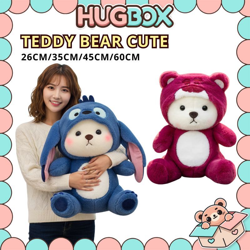 🌈HugBox Teddy Bear Cute For Girl Teddy Bears Tady Bear Murah Teddy Bear ...