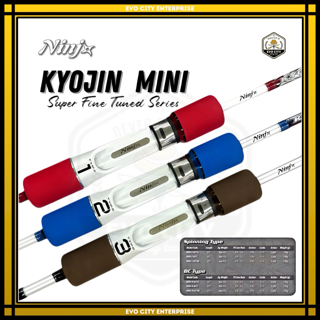 Ninj+ Kyojin Mini Micro Jigging Solid Carbon Rod | Shopee Malaysia