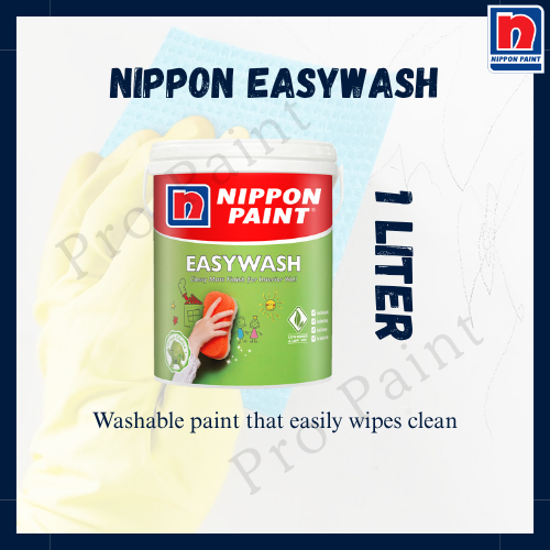 1L Nippon Paint Easywash /Easy Wash Interior Wall Paint / Cat Dalam ...