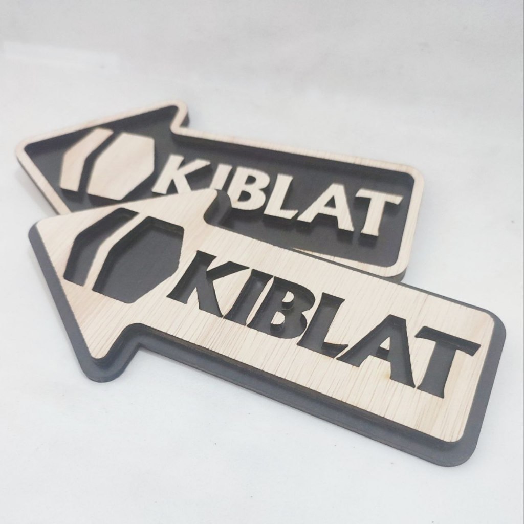 (Top Craft) Penunjuk Arah Kiblat Solat Penanda Kiblat Jenis Kayu Wooden ...