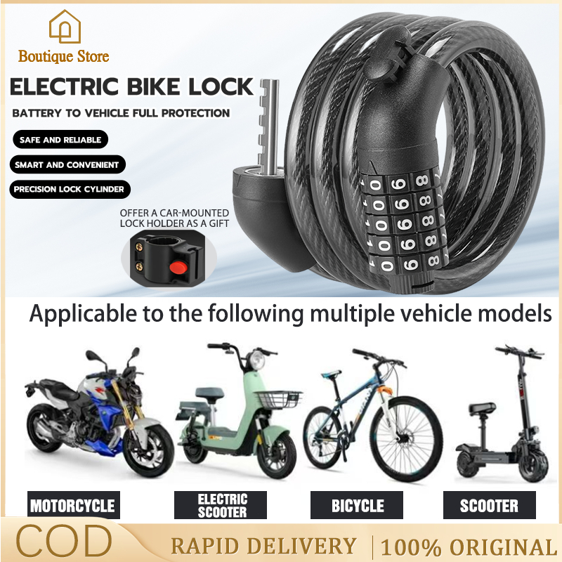 Boutique Store Bicycle Lock Heavy Duty Stainless Steel Coated ...