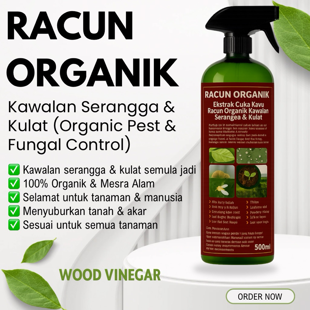 Cuka Kayu Spray 500ml 🌿 Racun Organik Serangga & Kulat | Wood Vinegar ...