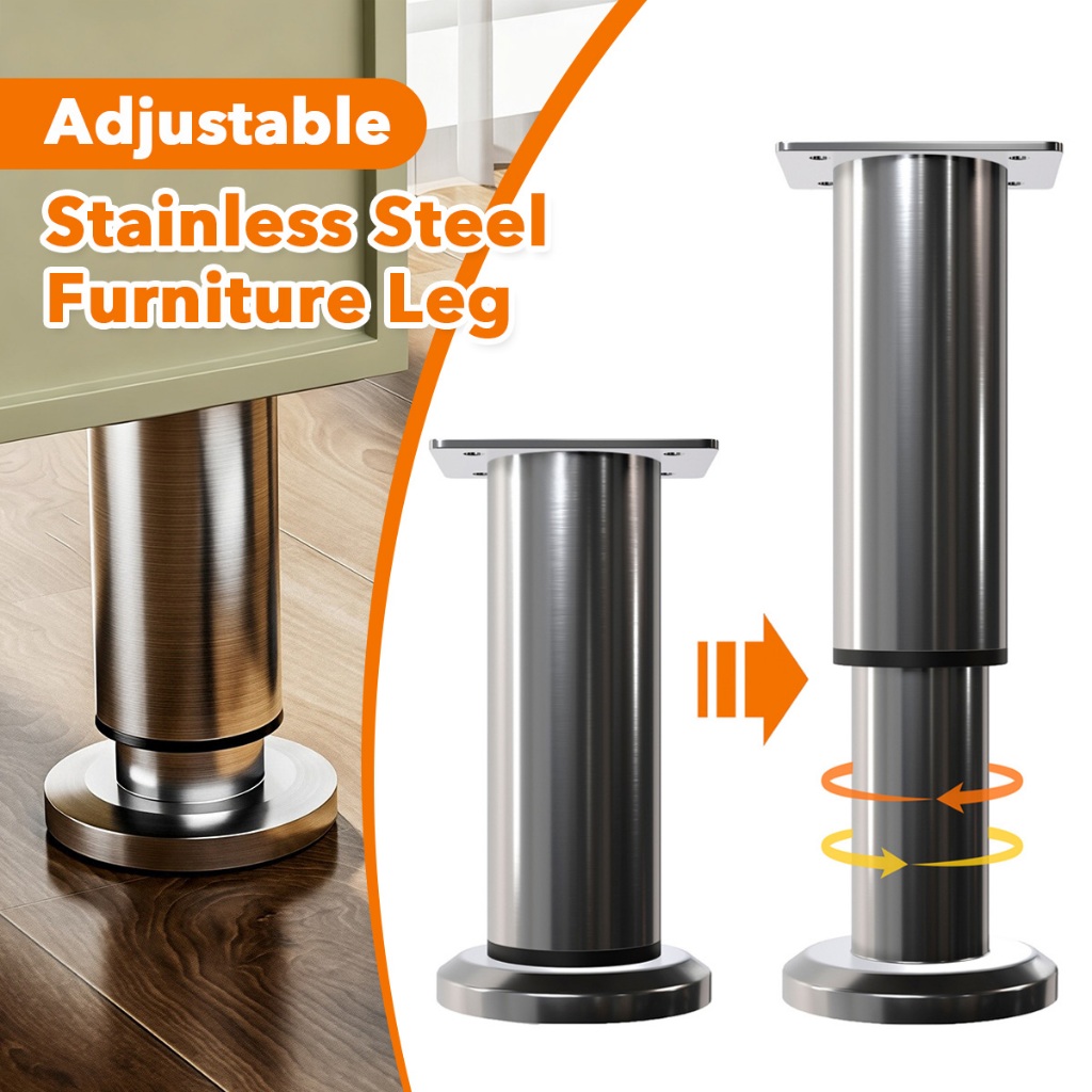 Adjustable Table Furniture Leg Stainless Steel Cabinet Leg Closet Sofa ...