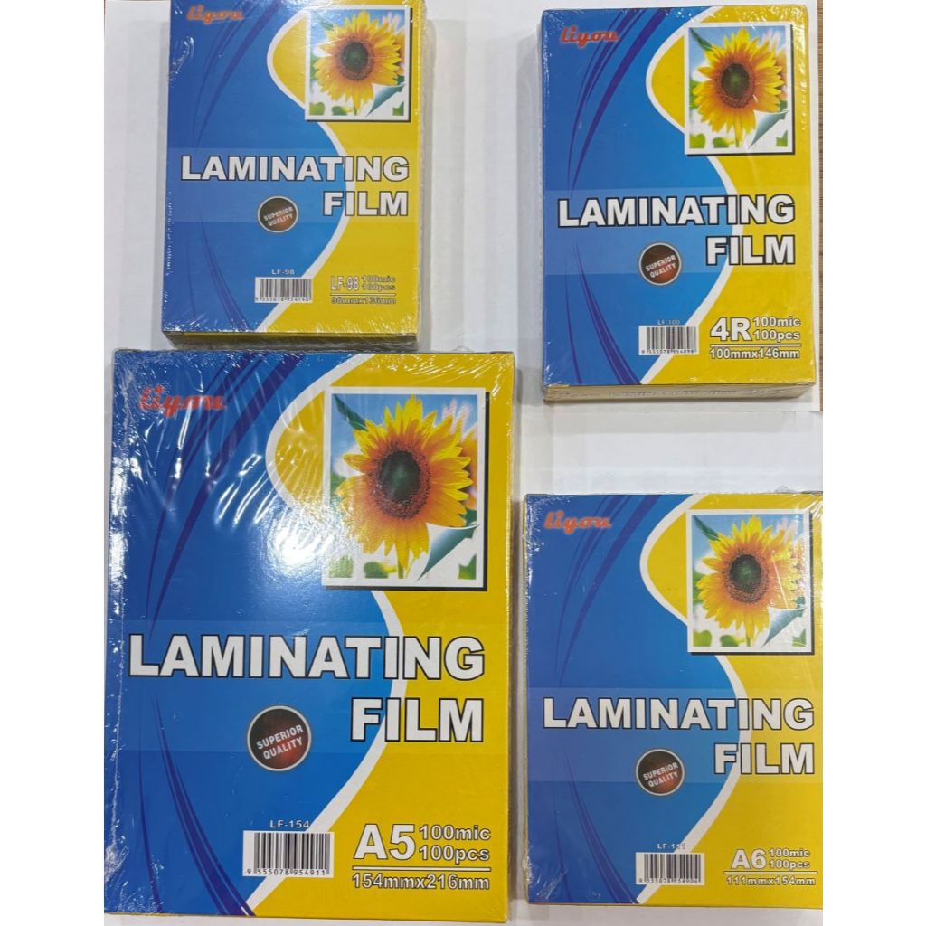 LIYOU LAMINATING FILM A5, A6 , 4R FOR PHOTO, INVITATION CARD AND OTHERS ...
