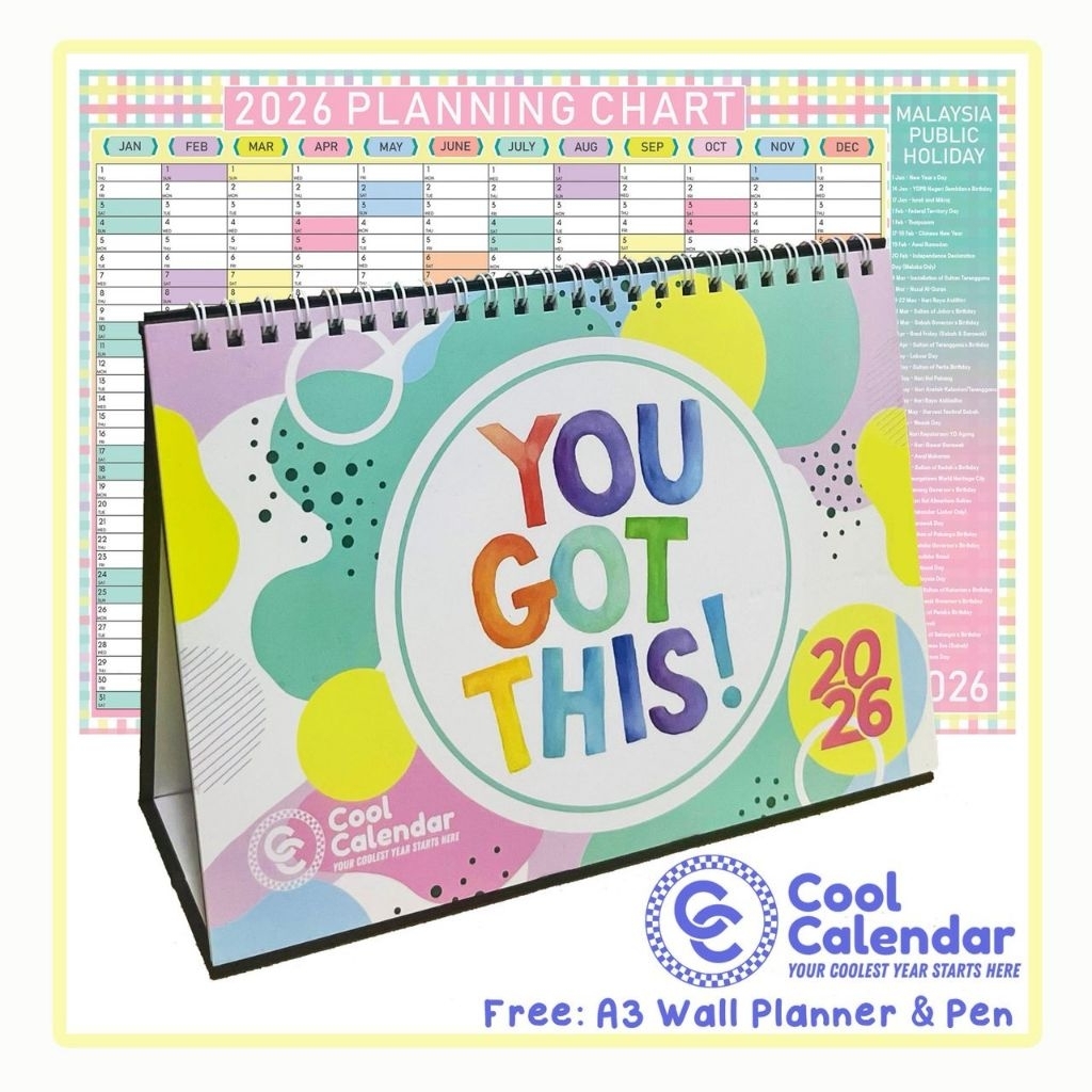 2026 Calendar Flip Hardstand Desk Cool Calendar | Shopee Malaysia