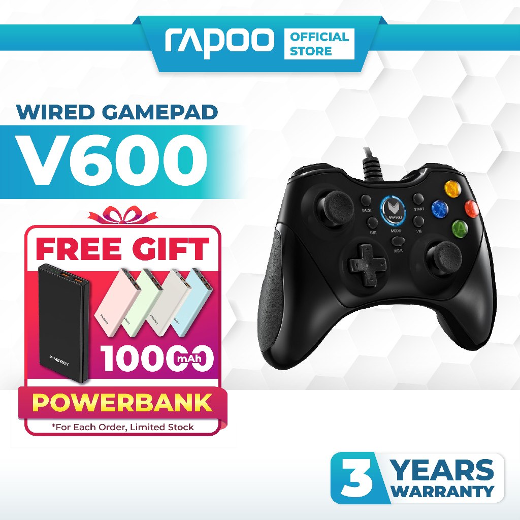 Rapoo Wired Gamepad V600 | Shopee Malaysia