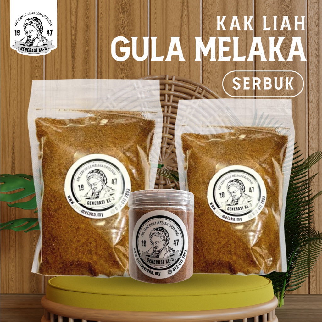 [ HALAL ] SERBUK Gula Melaka Kak Liah / Pure Palm Sugar Original Powder ...