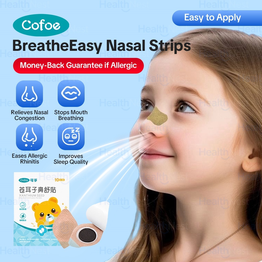 Cofoe Kids Nasal Strips Drug-Free Relief for Stuffy Nose Cold Mouth ...