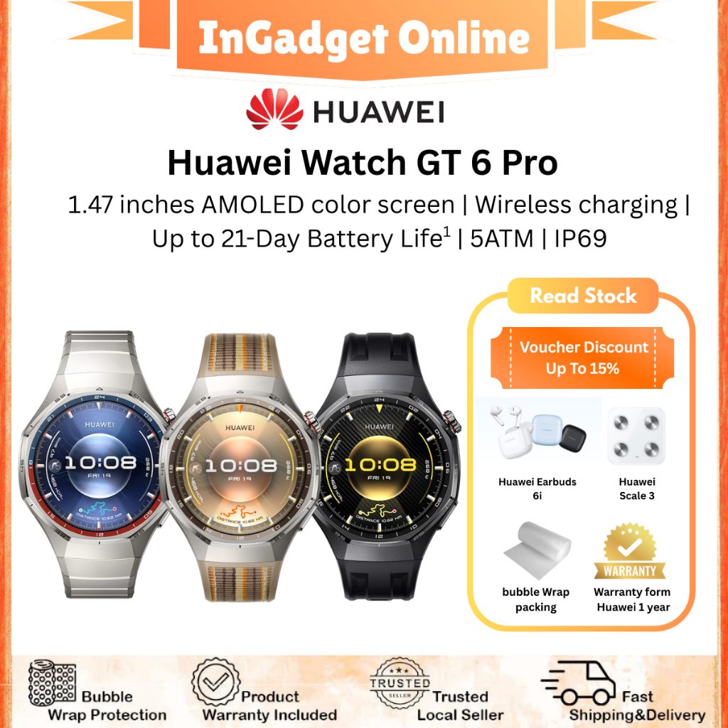 [ OFFER ] Huawei Watch GT 6 PRO | Wireless charging | Up to 21-Day ...