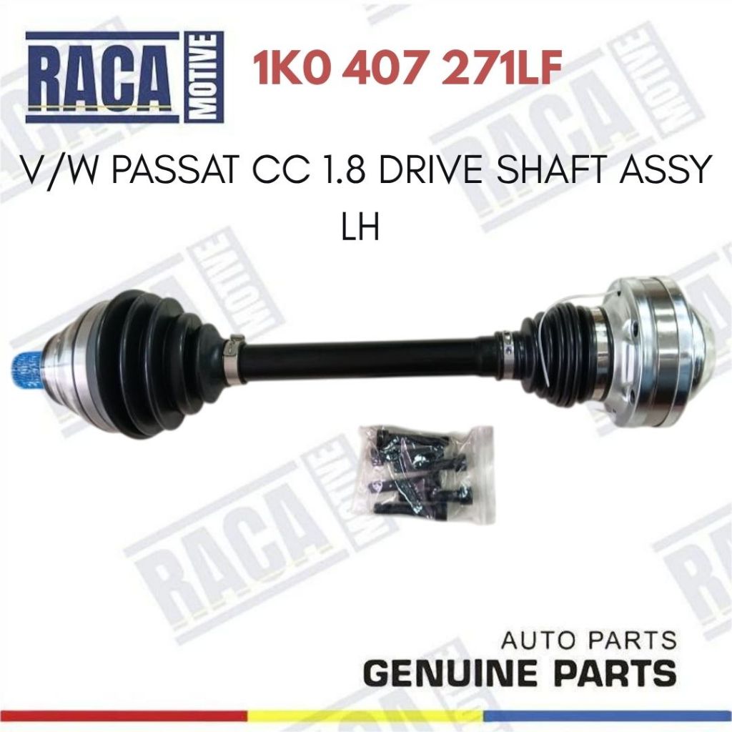 VOLKSWAGEN PASSAT CC 1.8 7 SPEED DRIVE SHAFT ASSY LH 1K0 407 271LF ...