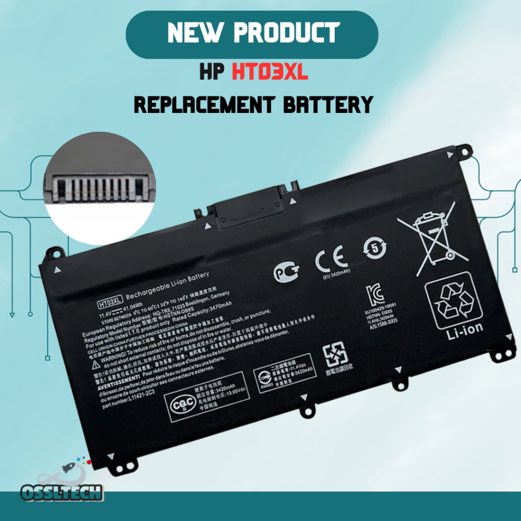 HP ht03 HT03XL 14-CE 14-CK 15S-EQ 14-DA 15-DB 15-CS 17-DY X360 15-DQ ...