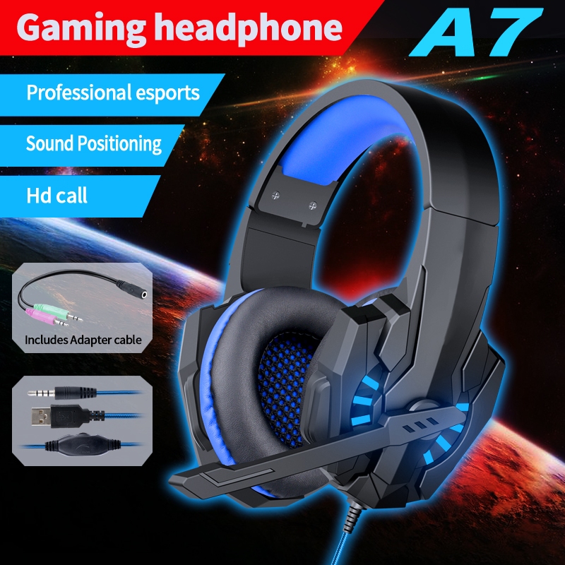 Professional e-sports gaming headset with rotating microphone and high ...