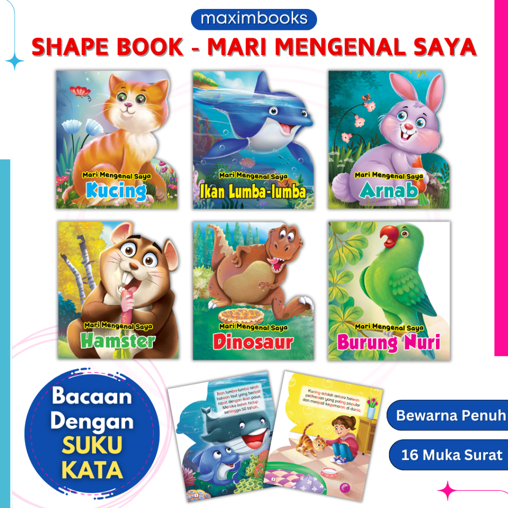 Mari Mengenal Saya (Shape Book) | Buku Bentuk Full Colour | 16 Pages ...
