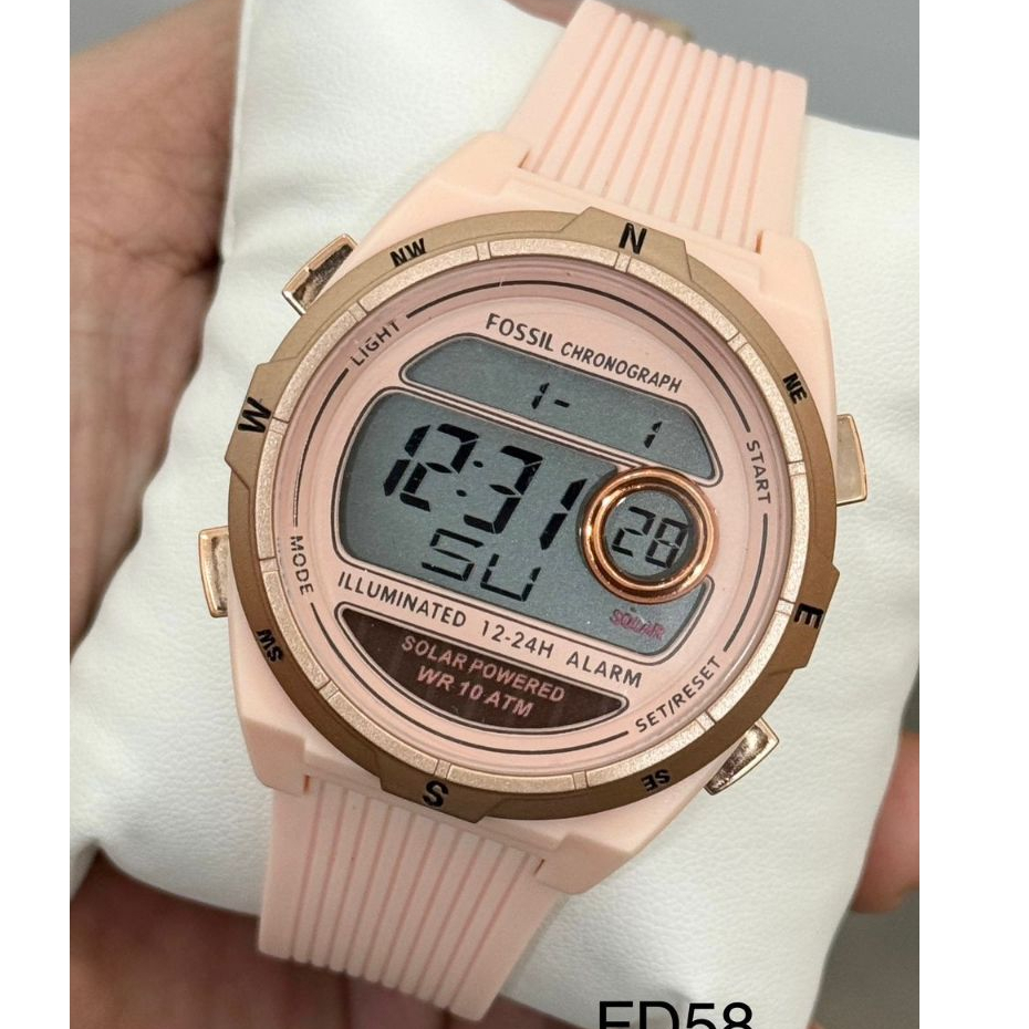 [ FD58 ] JAM GETAH SPORT DIGITAL SOLAR | Shopee Malaysia