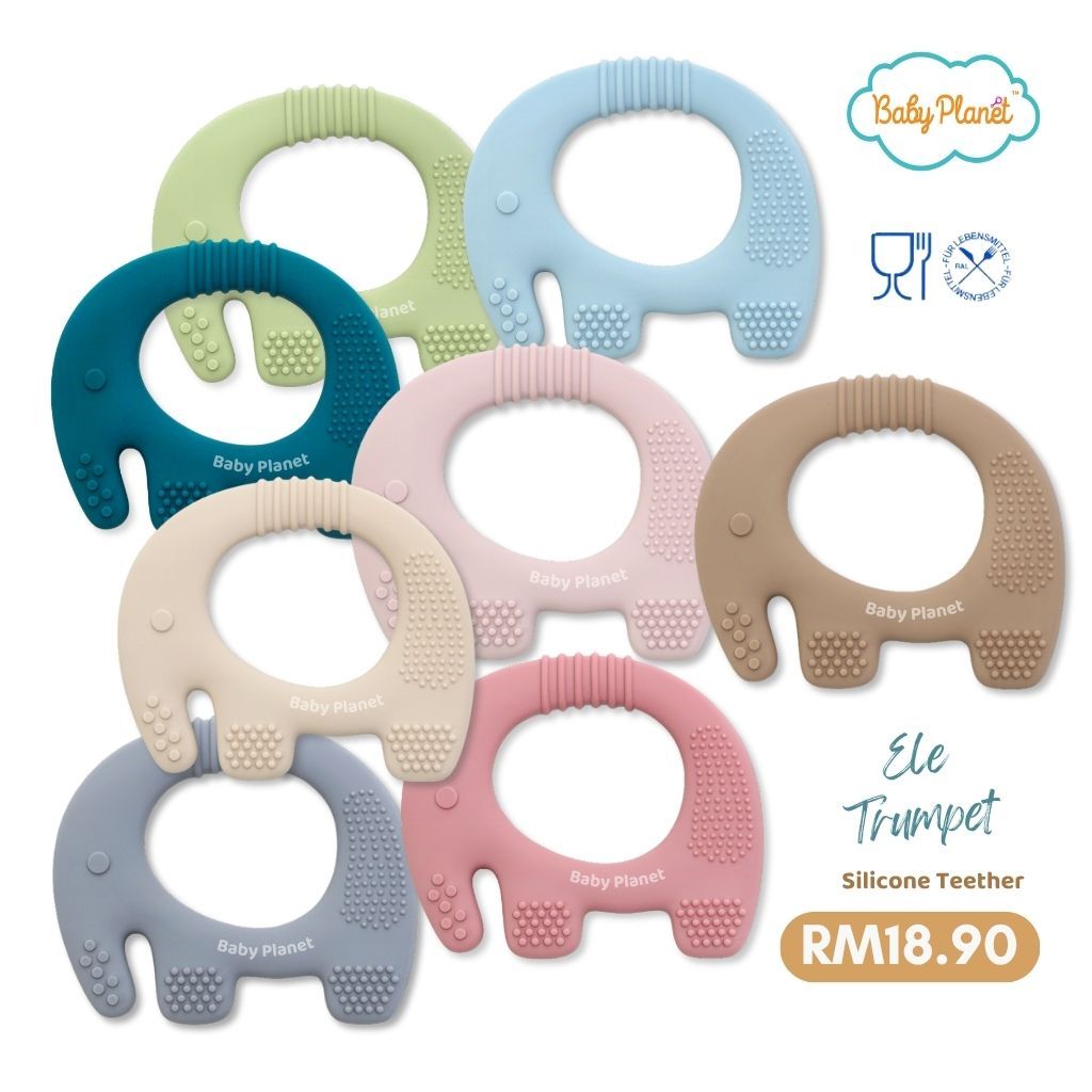 Ele Trumpet Food-Grade Silicone Teether | Silicone BPA Free Phthalate ...
