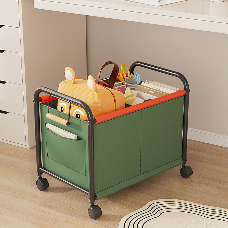 Under Desk Dormitory Book Snack Storage Rack Box Small Trolley Mobile ...
