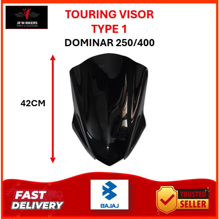 WINDSHIELD VISOR 1.0 DOMINAR 250/400 | ALL MODEL | Shopee Malaysia