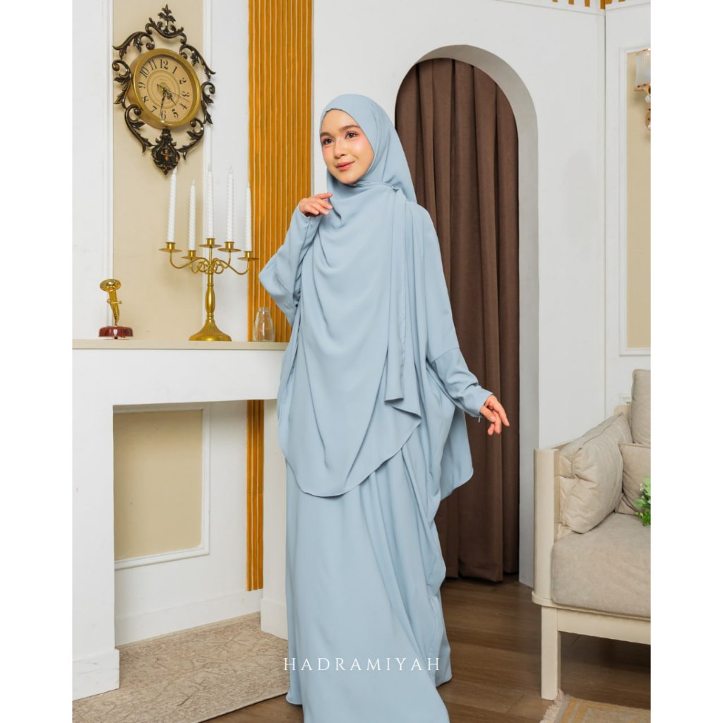 Hadramiyah Jubah Asma' Termasuk Instant Khimar Shawl & Niqab 1 Layer ...