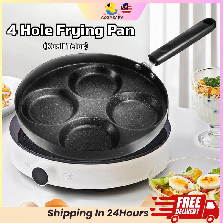 Cozybaby 4 Hole Frying Pan Non-Stick Egg Burger Machine Breakfast ...