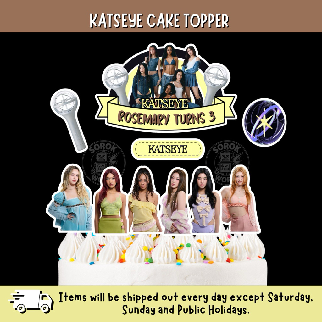 KATSEYE CAKE TOPPER / KATSEYE CAKE DECORATION | Shopee Malaysia