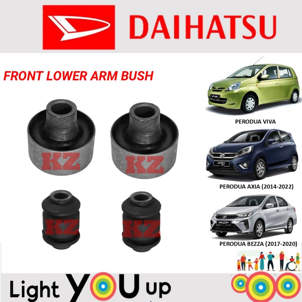 AXIA / BEZZA / VIVA - 4 IN 1 SET - FRONT LOWER ARM BUSH SET | Shopee ...