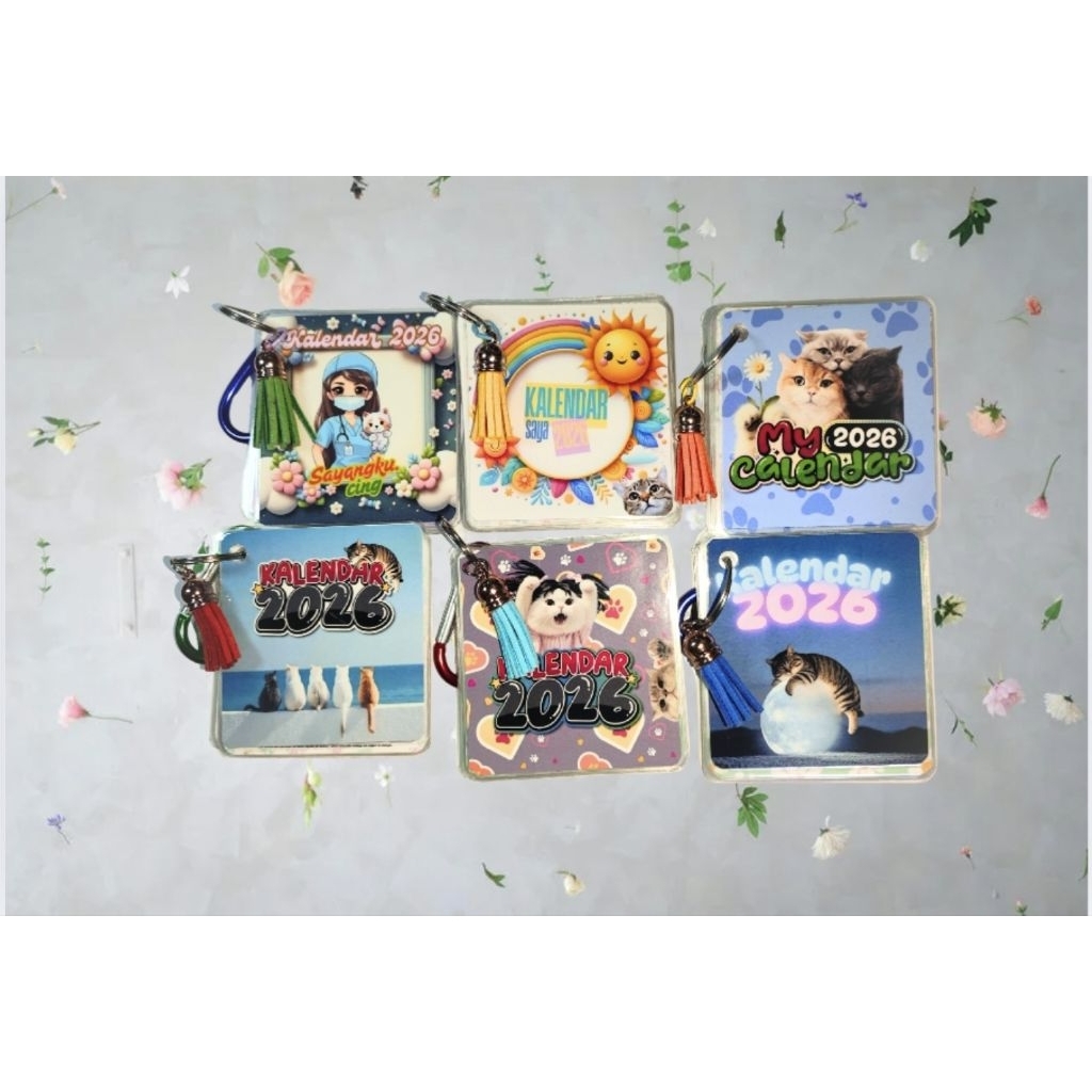 🔥KALENDAR KEYCHAIN COMEL 2026 | Shopee Malaysia
