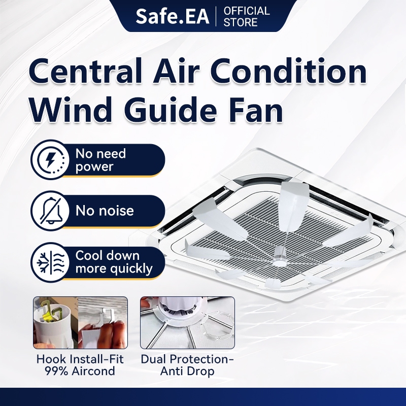 Anti-drop Aircond Guide Fan Cassette Aircon Central Fan 360° Aircond ...
