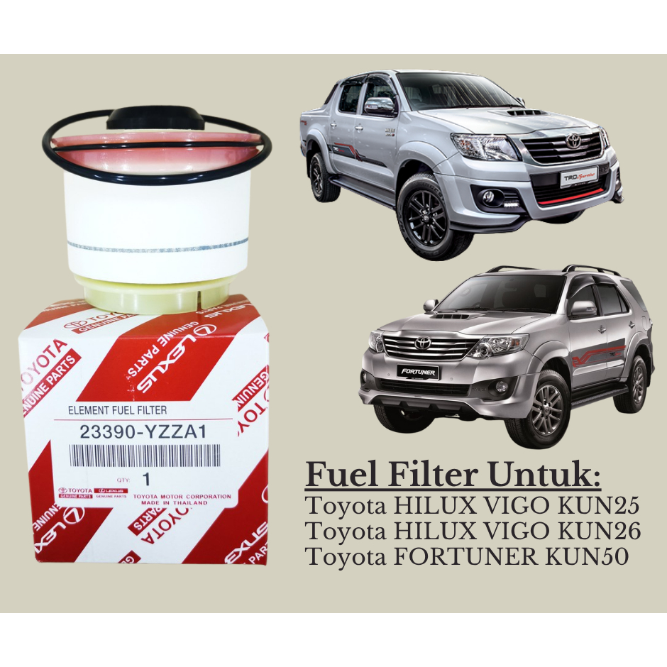 Toyota Hilux KUN25 KUN26 Fuel Filter 2005–2015 2.5cc 3.0cc Diesel ...