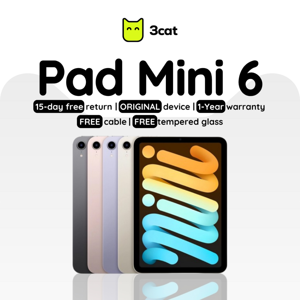3CAT MALAYSIA ORIGINAL TABLET PAD MINI 6 WIFI CELLULAR SECOND HAND AIR ...