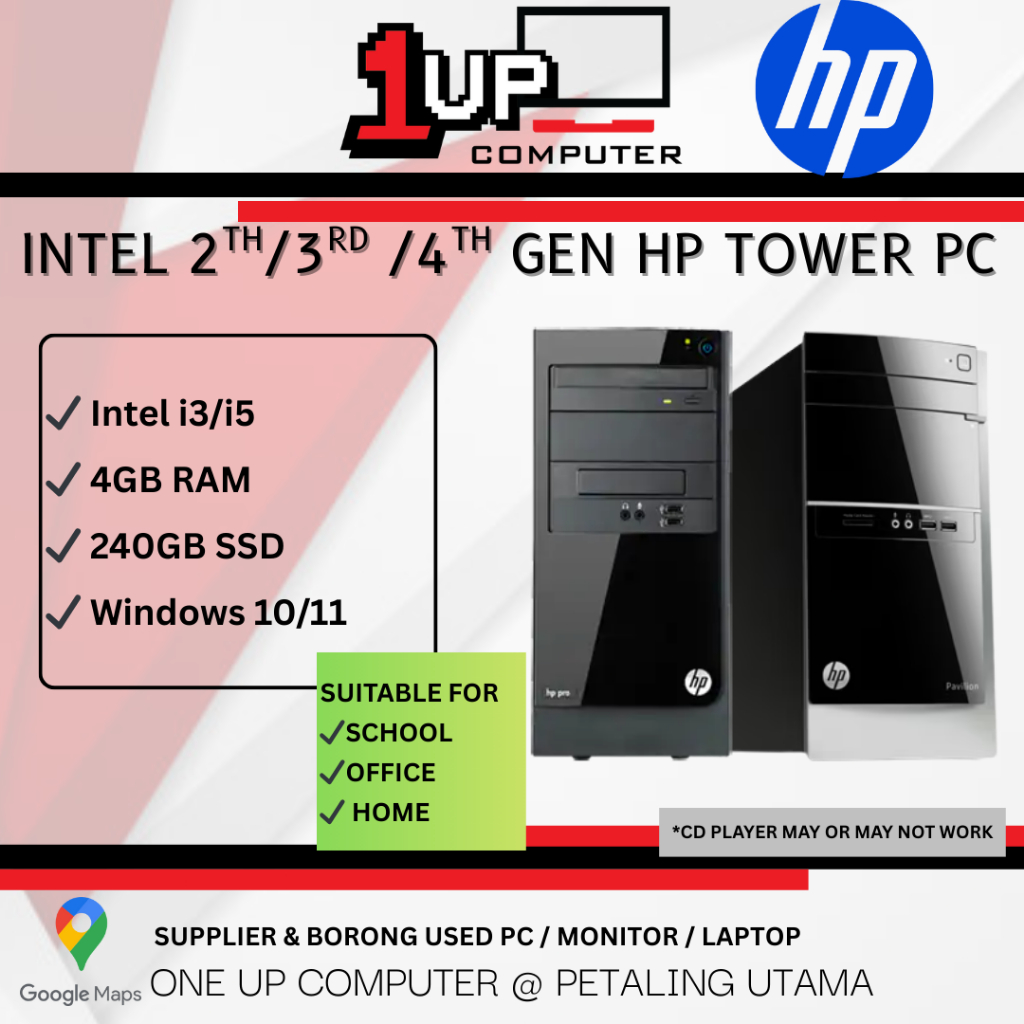 REFURBISHED USED DESKTOP PC HP PRO/ PAVILLION OFFICE SCHOOL PC INTEL ...