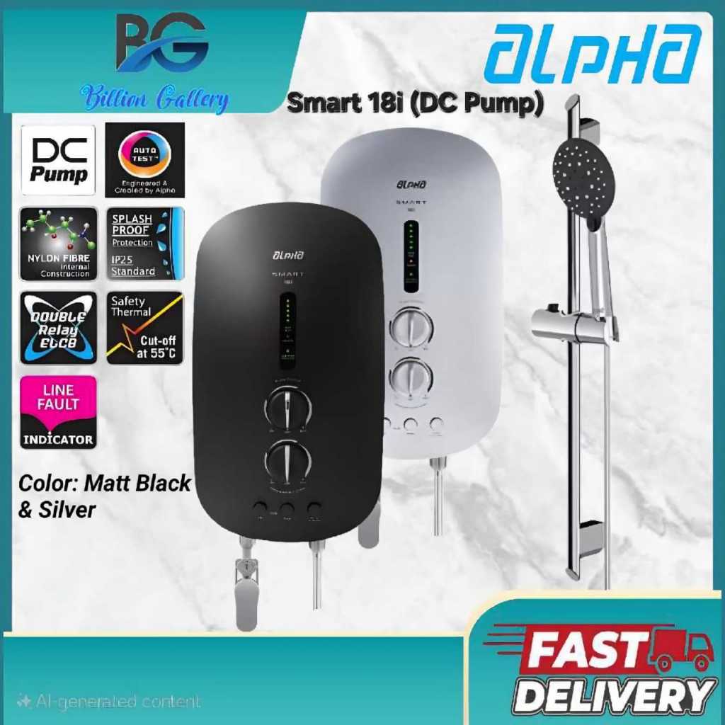 ALPHA SMART 18i DC Pump 3.8KW Instant Water Heater ELCB Auto Test ...