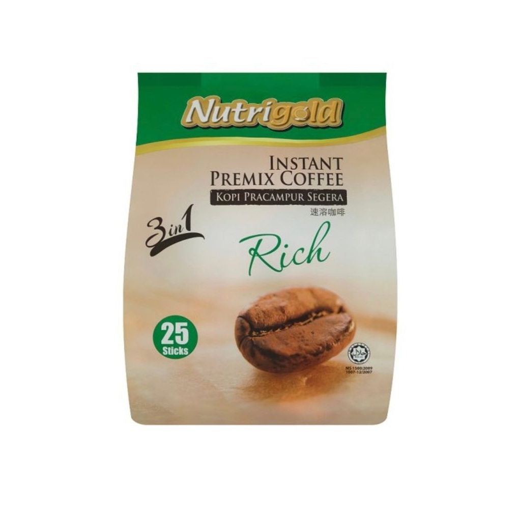 NUTRIGOLD 3 IN 1 INSTANT PREMIX COFFEE - RICH (25S X 20G) | Shopee Malaysia