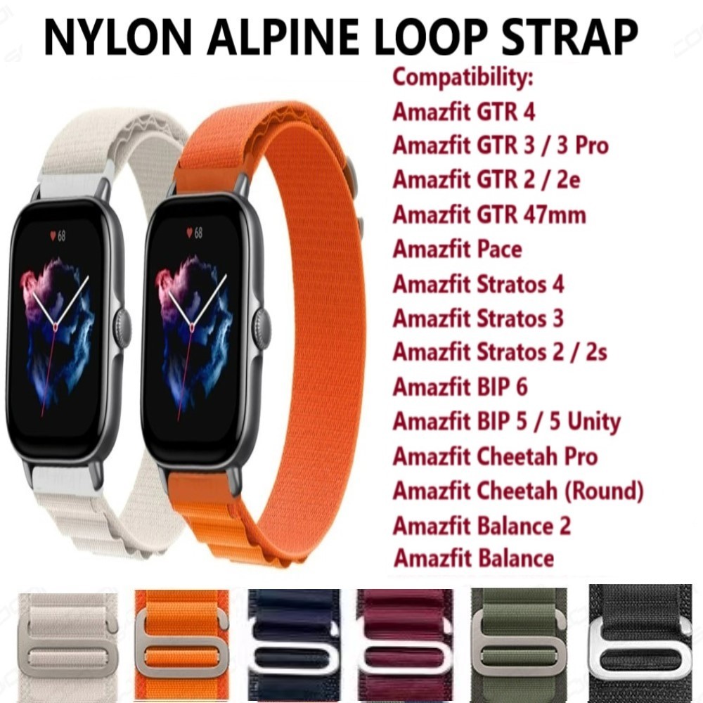 Ready Stock] Alpine Loop Nylon Strap Band for Huami Amazfit GTR 4 3 Pro ...