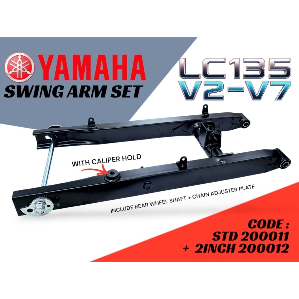 YAMAHA LC5S LC135 4S STD +2 INCH SWING ARM SET STD ARM TEMBAR 2 INCH ...