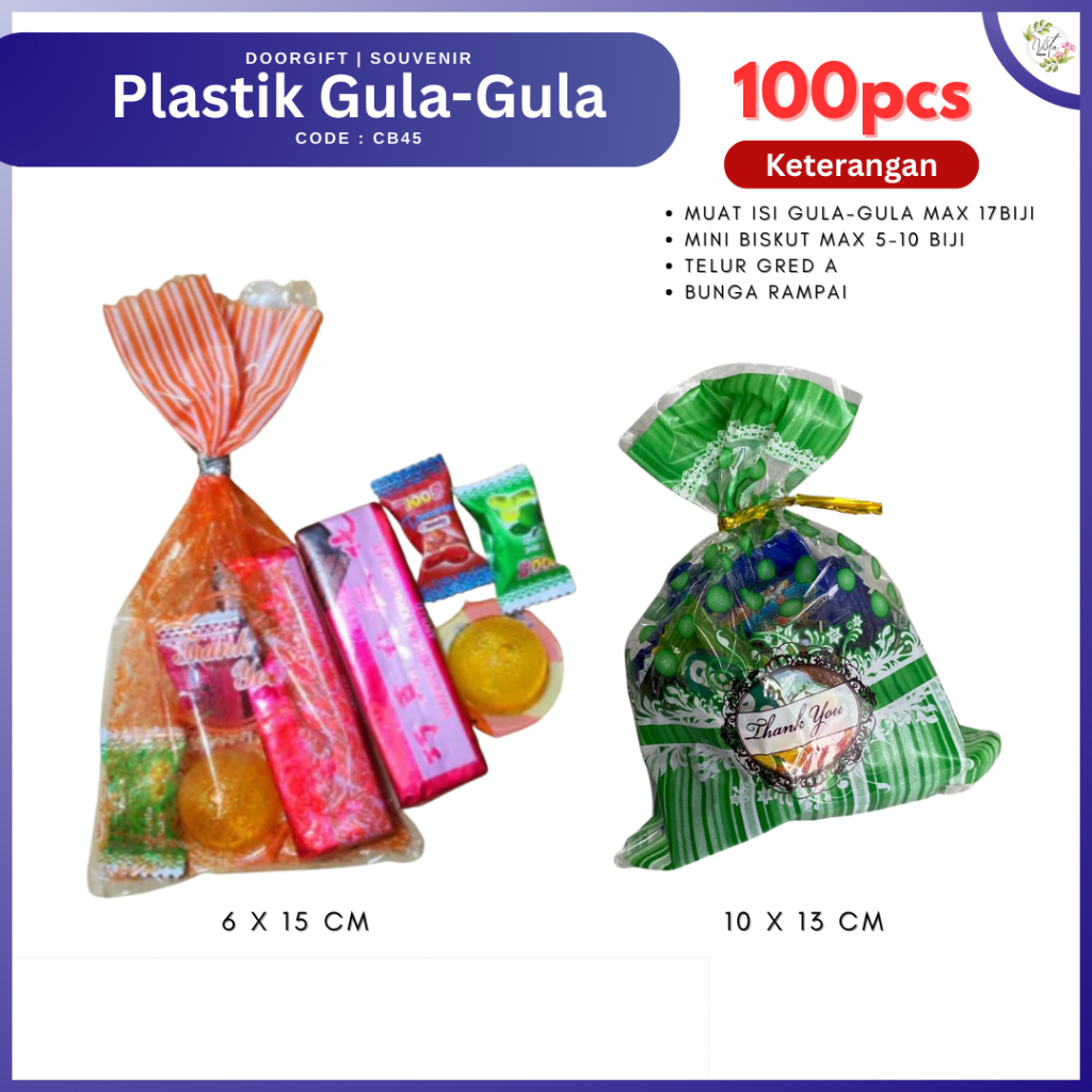 VISTA | Plastik Beg Gula | Candy Bag | Gift Bag | Plastic Goodies ...