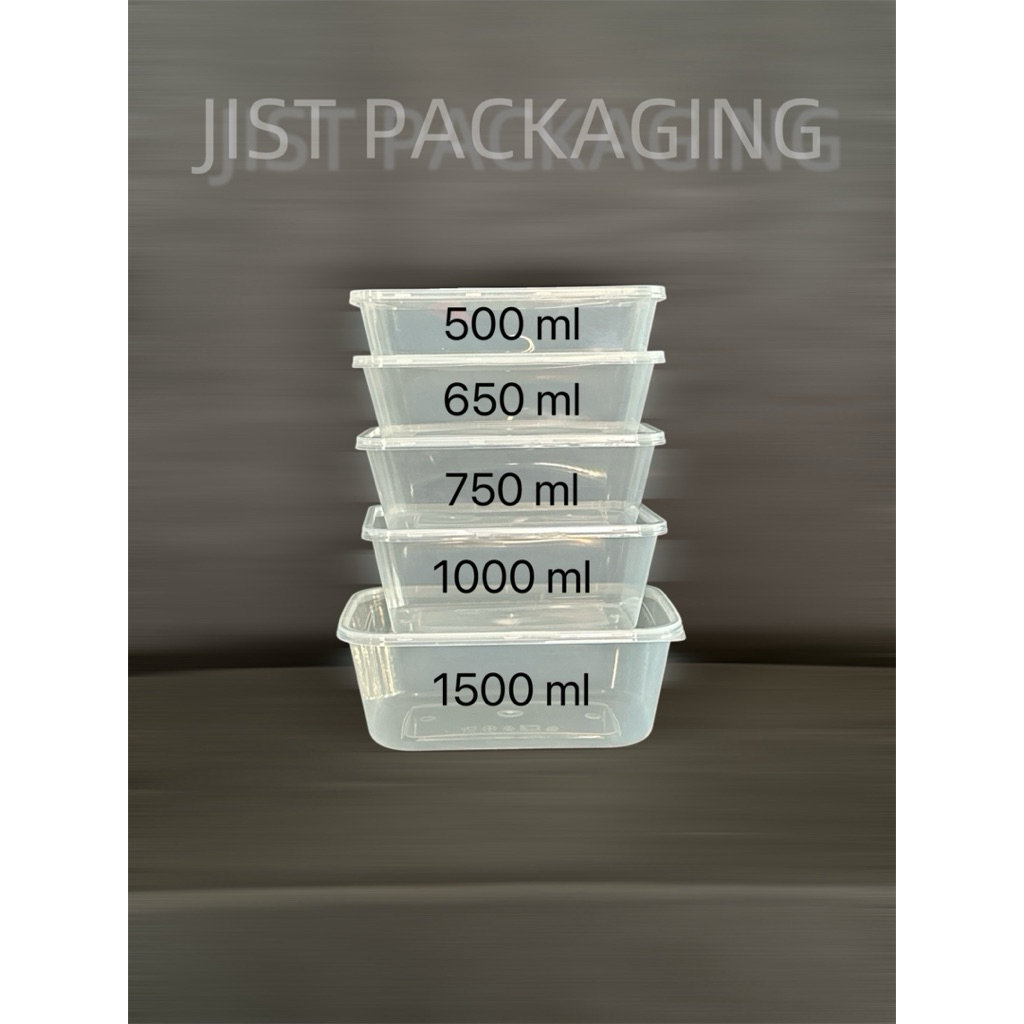 Rectangular Disposable Plastic Food Container 1500 / 1000 / 750 / 650 ...