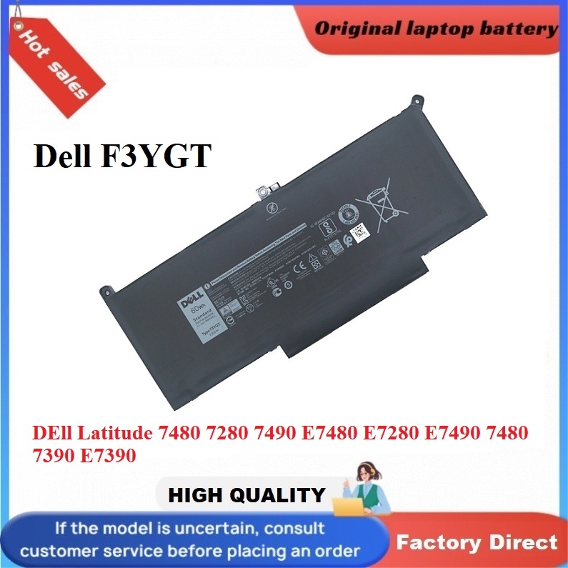 F3YGT Battery for DEll Latitude 7480 7280 7490 E7480 E7280 E7490 7480 ...